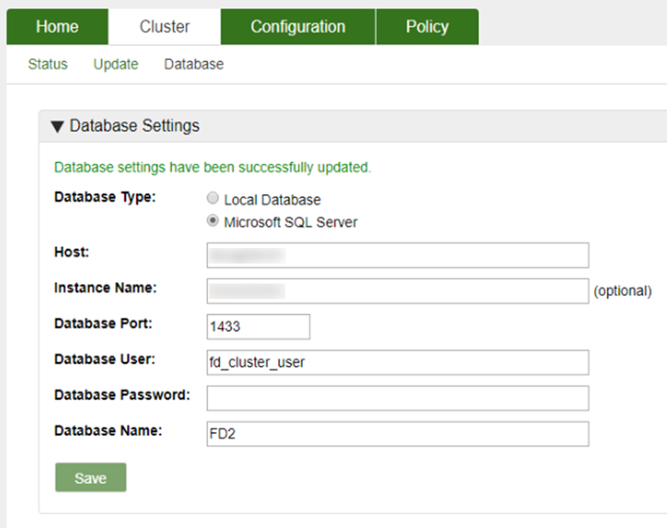 Delay in applying the database schema for File Director clustering