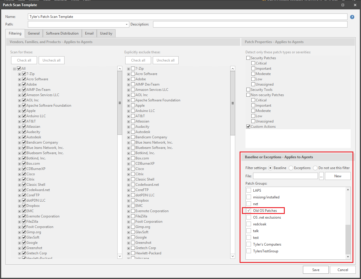 How to scan for Windows OS Security Patches released before a specific date