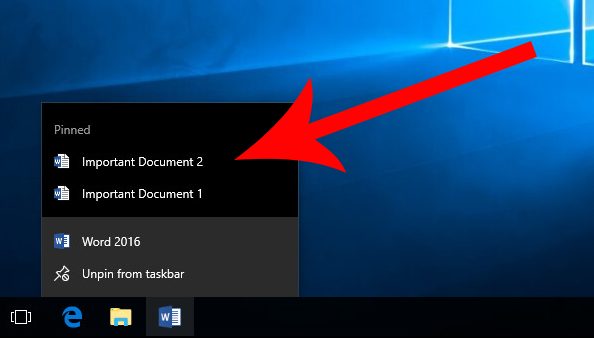 Documents Pinned to Office Pinned Taskbar Items not retained.