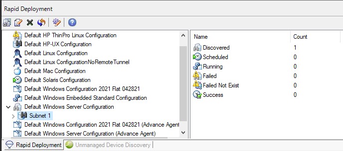 How to Configure an Automatic Ivanti Data Analytics "Rapid Deployment" Agent Deployment Task