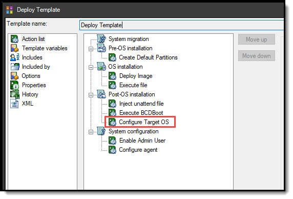 About the Configure Target OS (CTOS) Action in EPM Provisioning