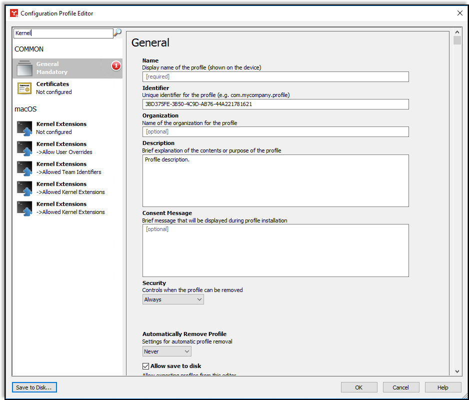 About the Ivanti EPM Configuration Profile Editor
