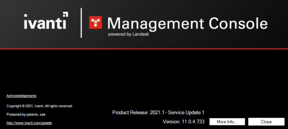 Ivanti Endpoint Manager (EPM) and LANDESK Management Suite (LDMS) Version Information