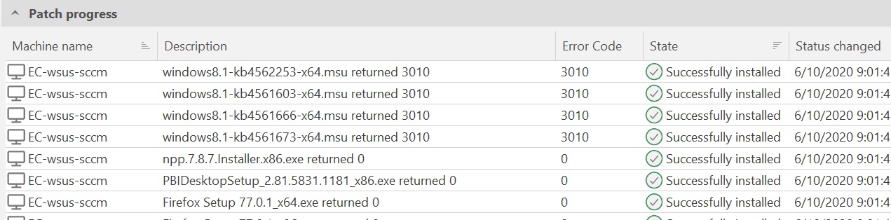 Understanding installer return codes