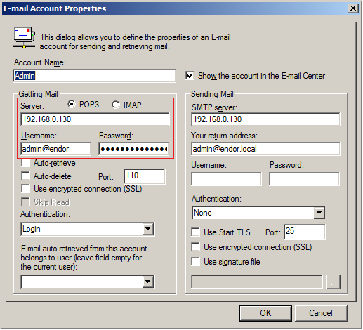 '-ERR Logon failure: unknown user name or bad password' when trying to send\receive emails