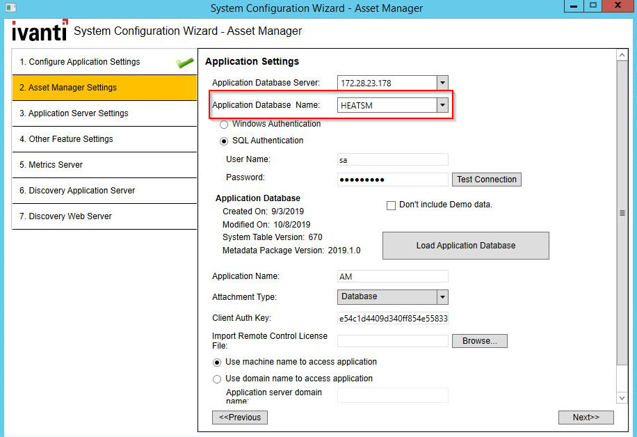 What database is used by Ivanti Asset Manager