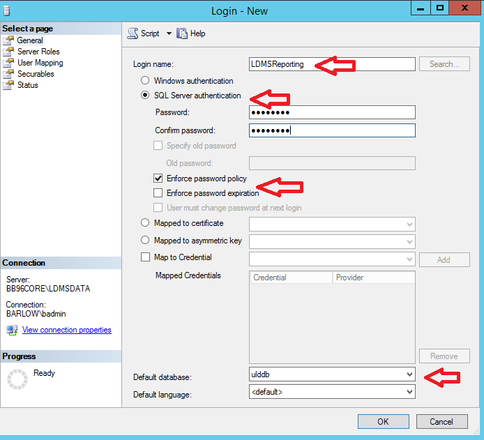 How to Setup LDMS to use a Read Only Account for Running Reports