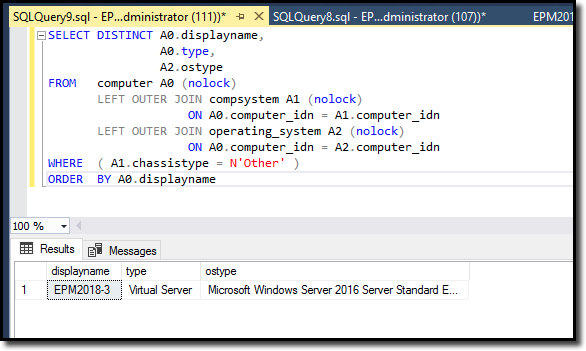 How to identify where inventory data is stored in the Ivanti EPM database