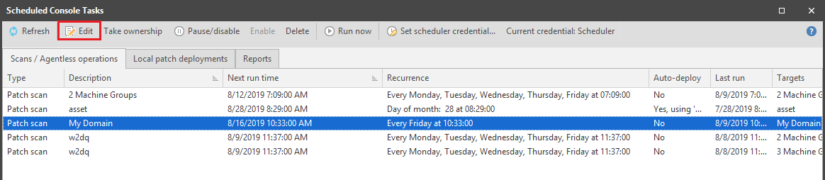 How to Reschedule a Deployment in Ivanti Security Controls