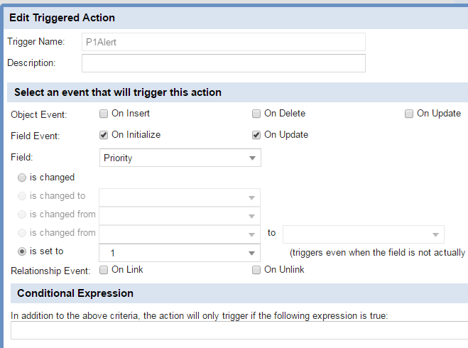 How can we alert users within the application when a new P1 Incident is ...