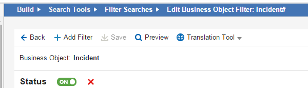 How to modify / turn off Filter Searches in 2015.1?