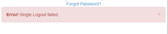 ERROR! Single Logout failed! - when you log out of a SAML session