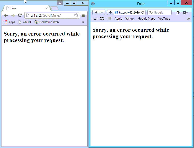 GoldMine Mobile (GMME) - User not able to log into GMME and receives a ...