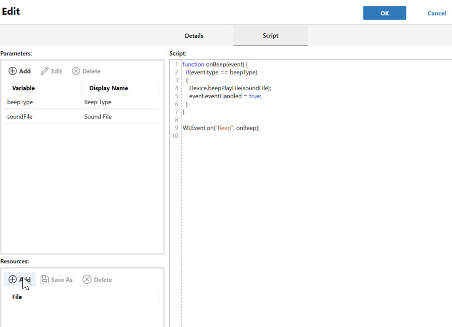 VELOCITY: standard,scan and error Beep replace