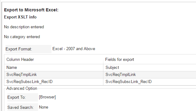 How do you find the RecID on a specific Service Requests for use in XSLT?