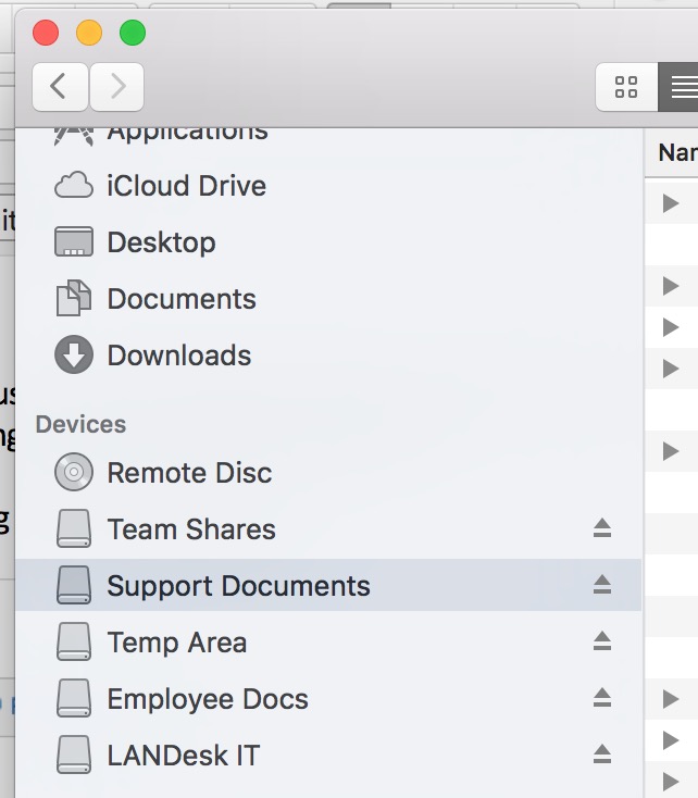 Mapping drives with Ivanti File Director Mac client