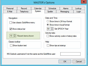What is the purpose of the HISTORY table?