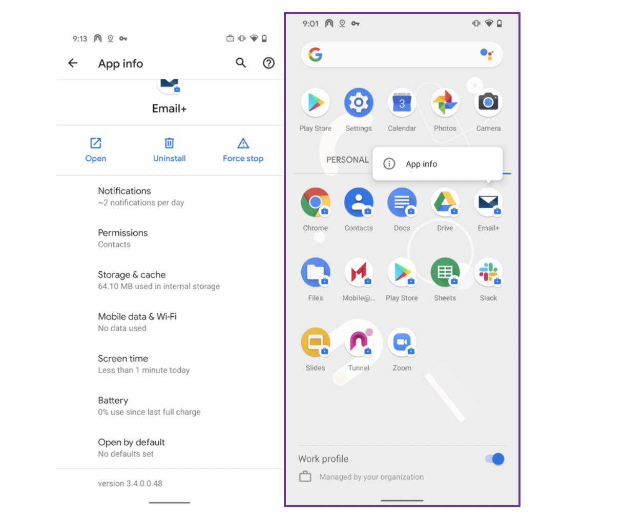 How to distribute Android Enterprise MobileIron Email+ Alpha release