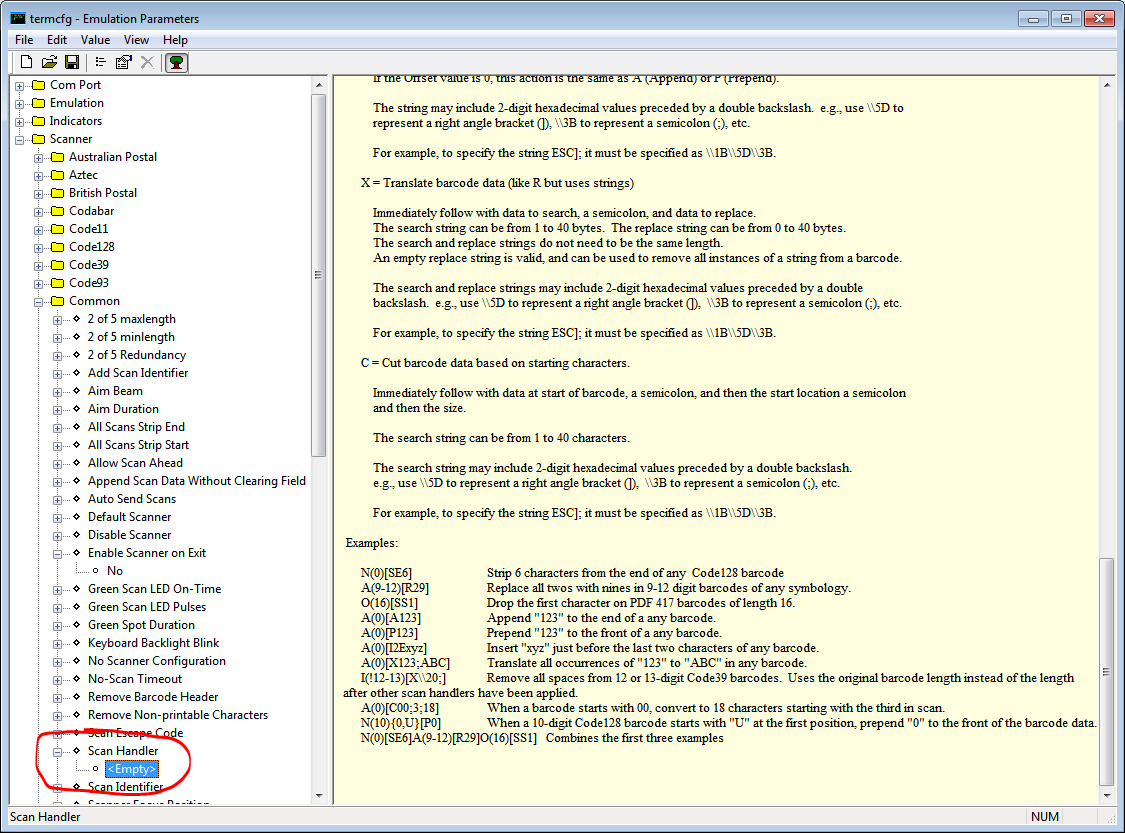 Scan Handler - General Information & Examples