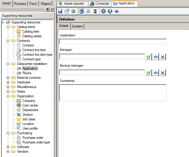 ALM form types and how they relate to permissions.