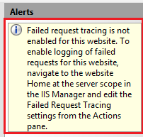 How To: Enable IIS Failed Request Tracing