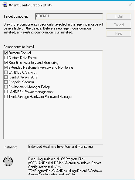 Agent install hangs on "Executing 'msiexec /i..."