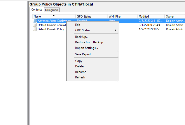 How to Deploy an Advance Agent via GPO