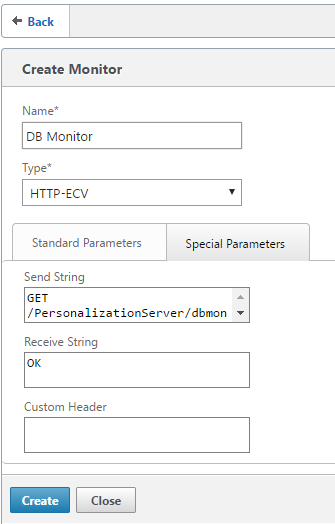 How to configure Personalization Server health monitors within Citrix NetScaler