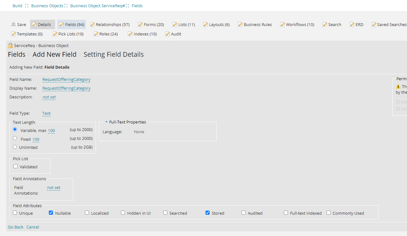 How to add Request Offering's Category to the Service Request Form