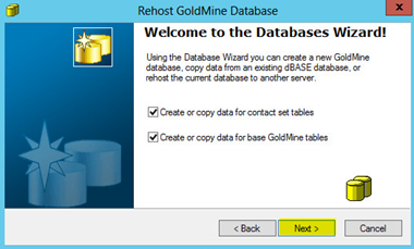 How to create a new database with blank tables