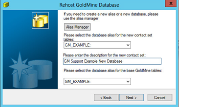 How to create a new database with blank tables