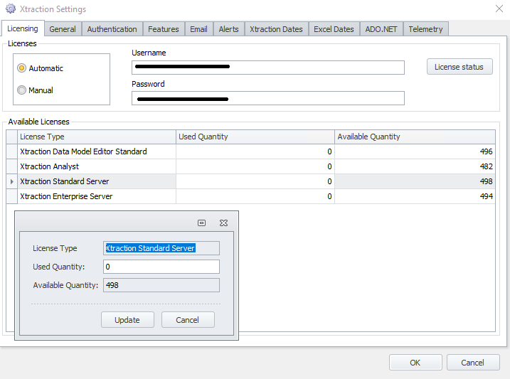 How to use Automatic Licensing with Xtraction