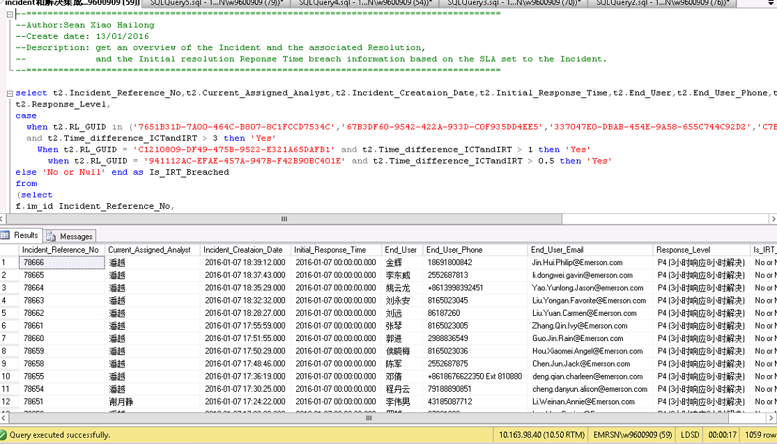 How to query the Incident with it's Resolution information based on the ...