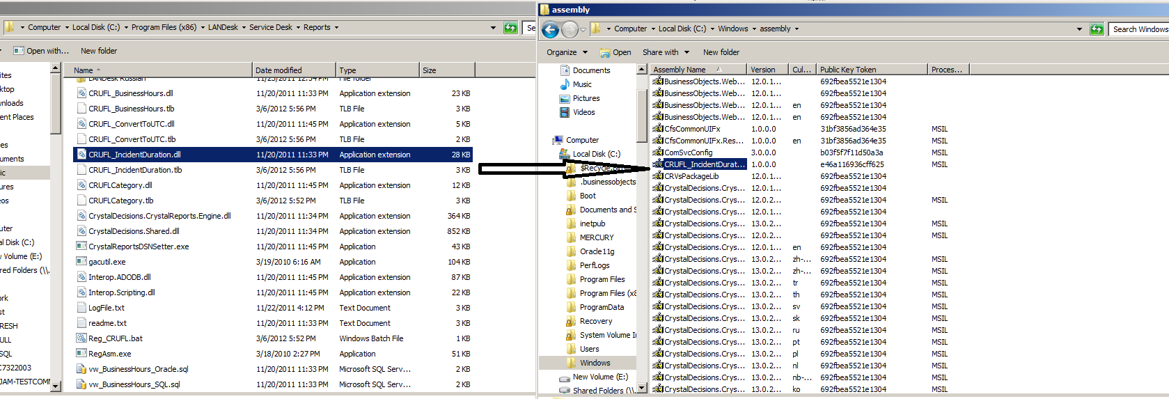 When running a Crystal report you get the message "The Visual Basic UFL that implements this ...