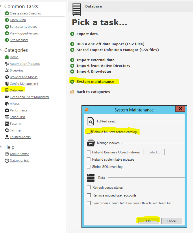 "No Records Found" message when using Quick Search field