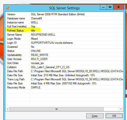 "No Records Found" message when using Quick Search field