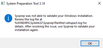 How to use sysprep to prepare a Windows 10 client for imaging