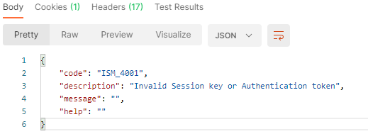 "Invalid Session Key or Authentication Token" When Using The RESTAPI