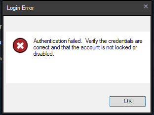 When logon core console, error: Authentication failed.