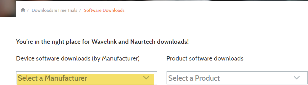 How to obtain Wavelink TE Client downloads from online.
