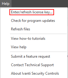 How To: Activate or Update licensing for Ivanti Security Controls