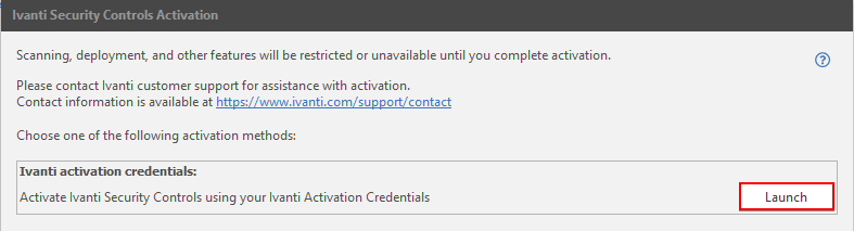 How To: Activate or Update licensing for Ivanti Security Controls