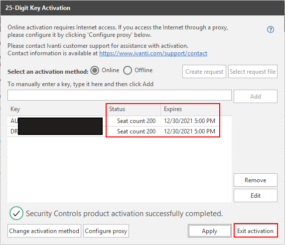 How To: Activate or Update licensing for Ivanti Security Controls