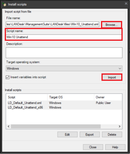 How to Import or Export Unattend Files