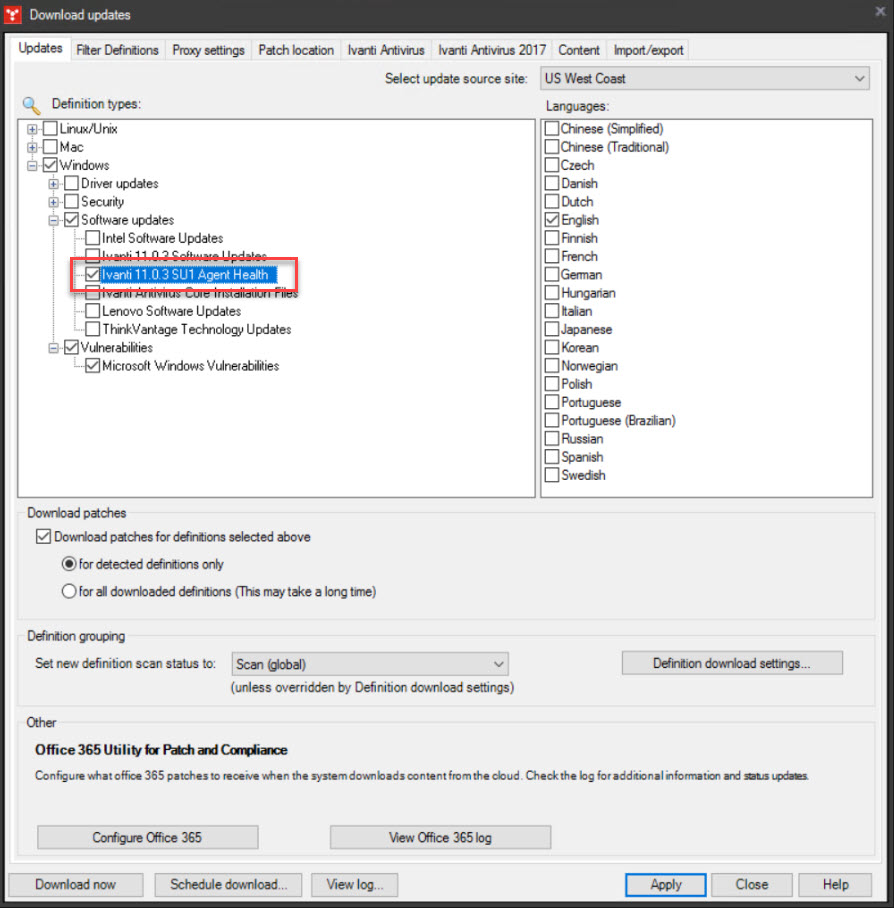Ivanti EPM Agent Health