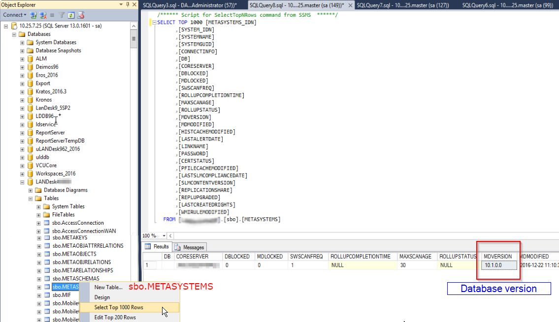 How to Determine EPM Version of SQL Database