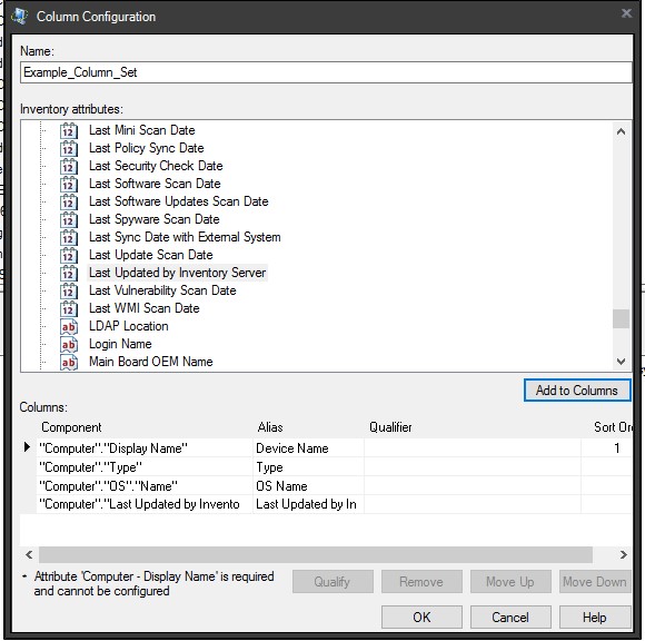 How To: Configure Custom Column Set