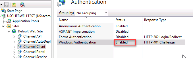 Unable to authenticate via Windows Login