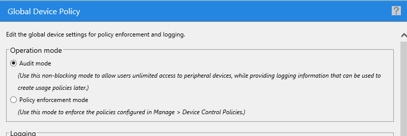How To: Set a Global Device Policy