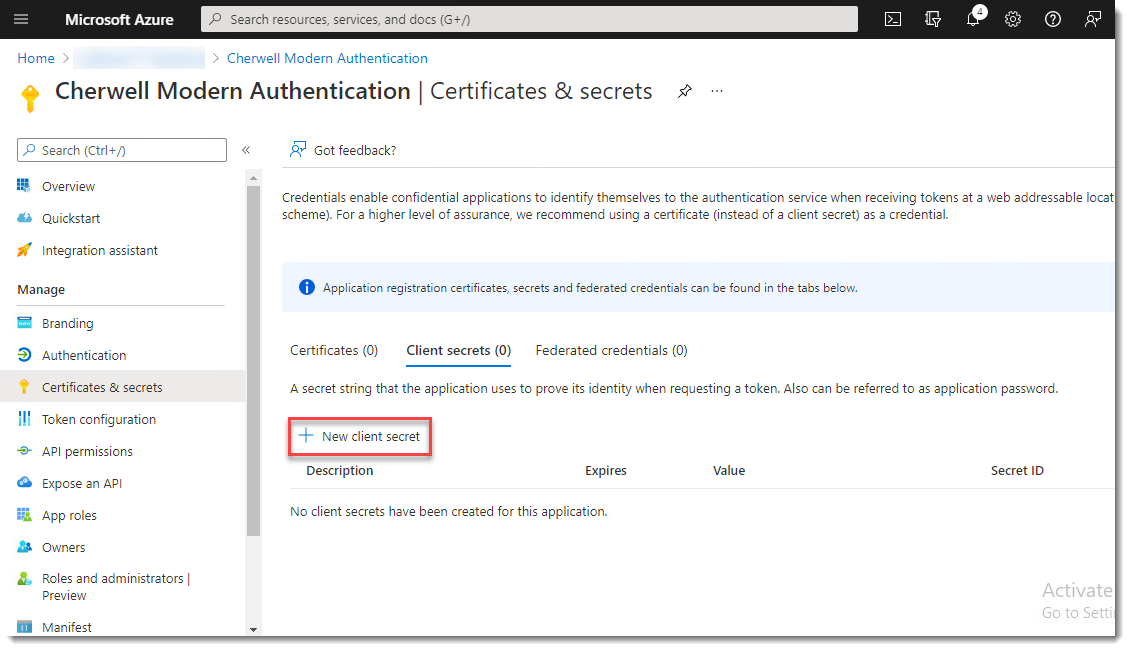 Configuring Modern Authentication Using Microsoft Azure